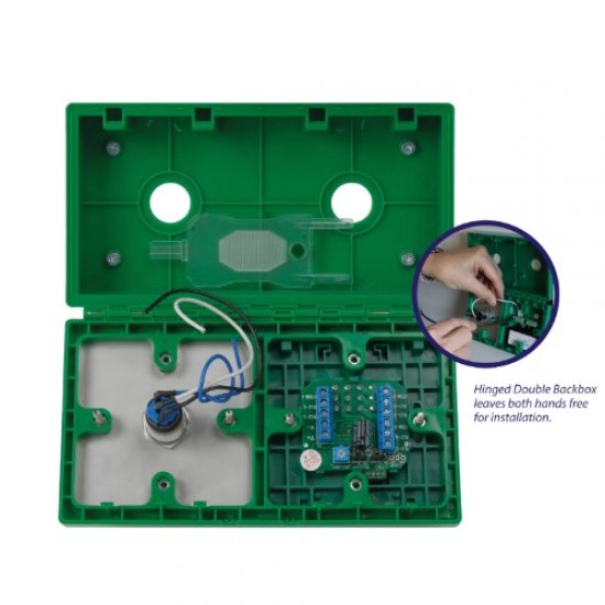 ICS Dual Unit MCP110 Call Point With 19mm Stainless Steel Exit Button