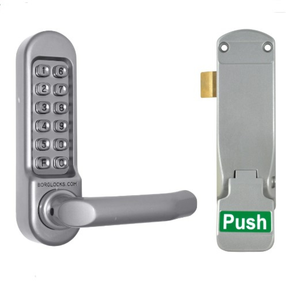 BL5008 Emergency Push Pad Latch with External Digital Lever Keypad