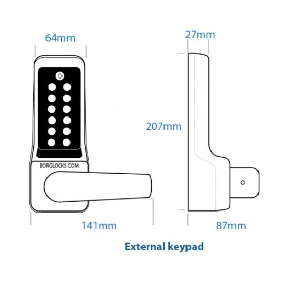 Borg BL7000 MG Pro ECP Marine Grade Easicode Pro Digital Lock With ...