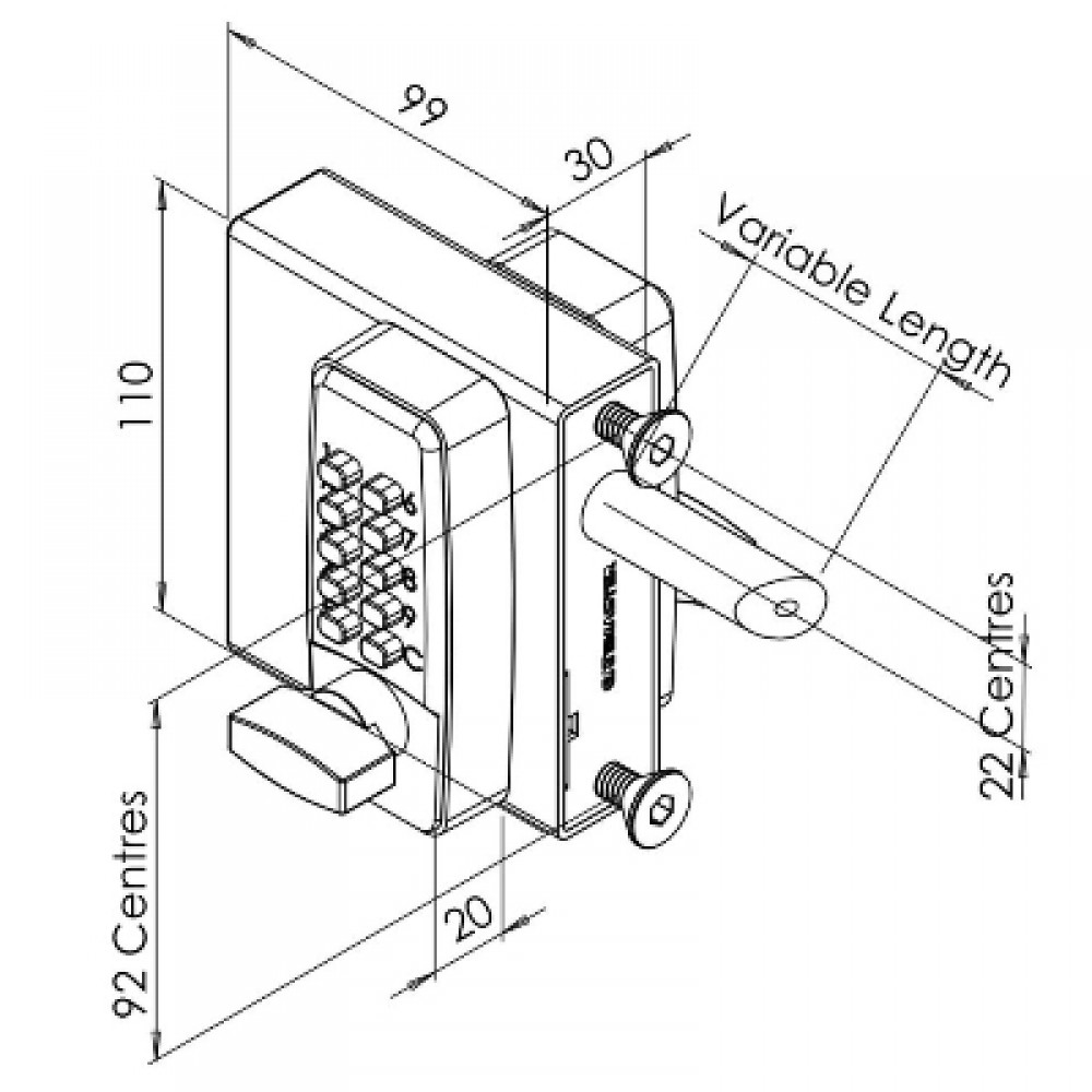 Gatemaster DGL Digital Gate Lock