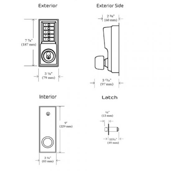 Simplex 1011 Version Rim Digital Lock