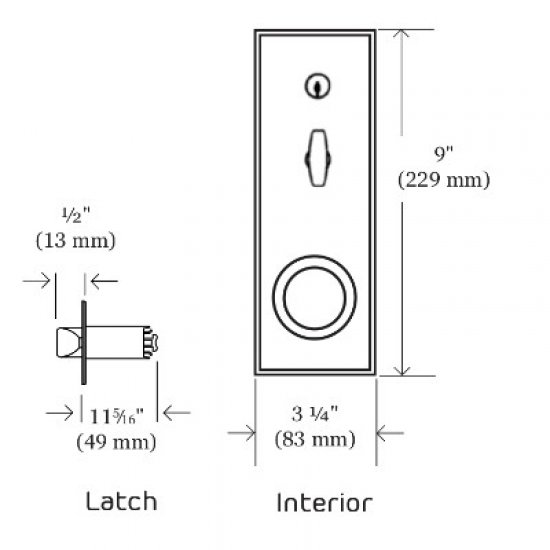 Simplex 1021 Version Rim Digital Lock With Key Override on Outside