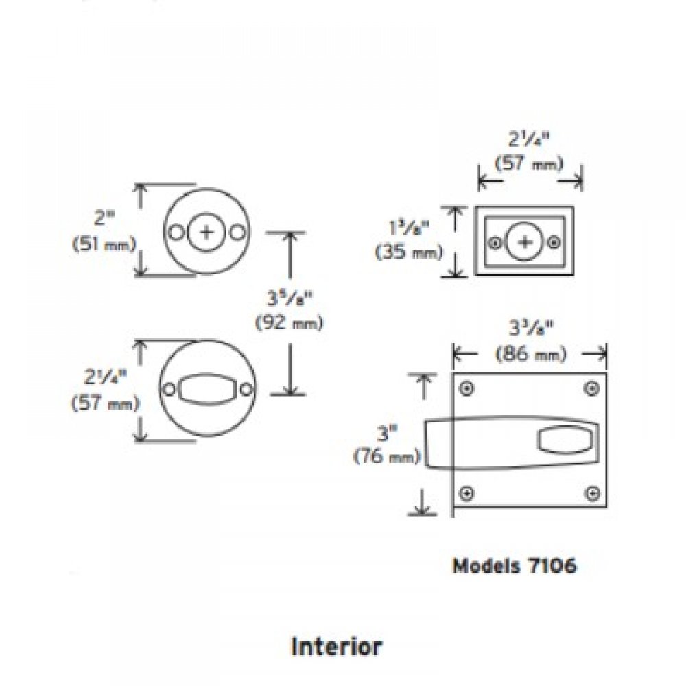 Kaba 4027 Rim Deadlatch To Suit 7106