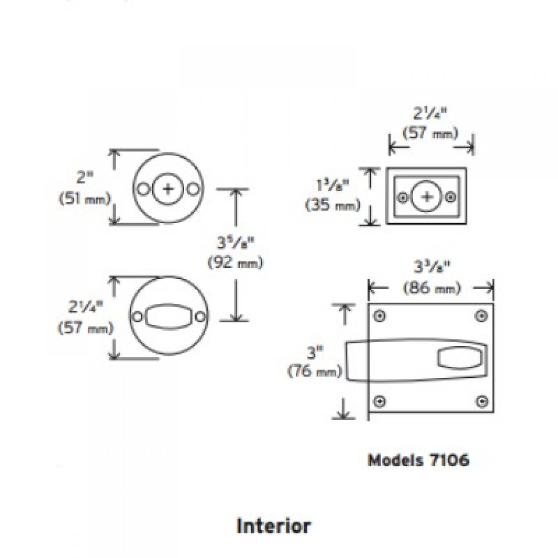 Kaba 4027 Rim Deadlatch To Suit 7106