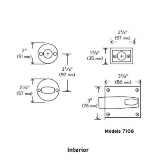 Kaba 4027 Rim Deadlatch To Suit 7106