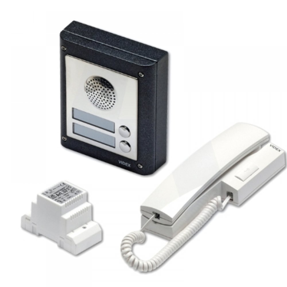 VidexSecurity 4K1S One Way Surface Mount Audio Intercom Kit