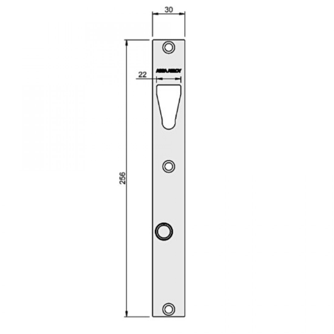 Assa Abloy ES8100 V-Lock Strike Plate With Magnet