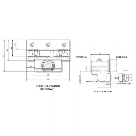 Asec Micro Power Lock With SDGi Bracket Open Out