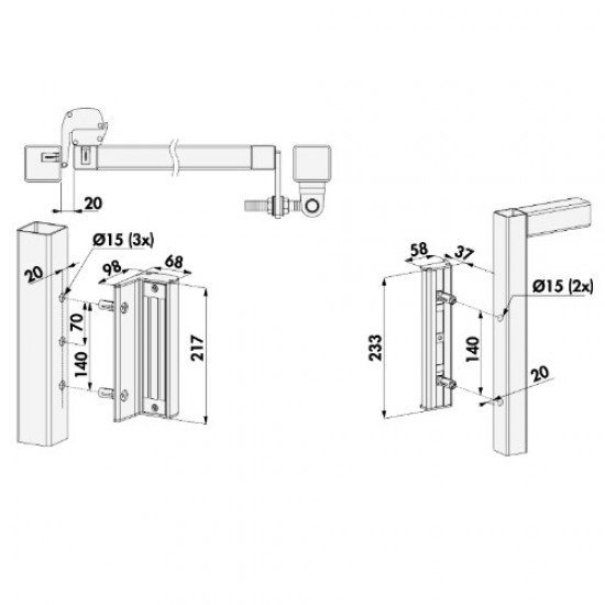 Locinox Surface Mounted MAGMAG3000 Electromagnetic Gate Lock Without Handle