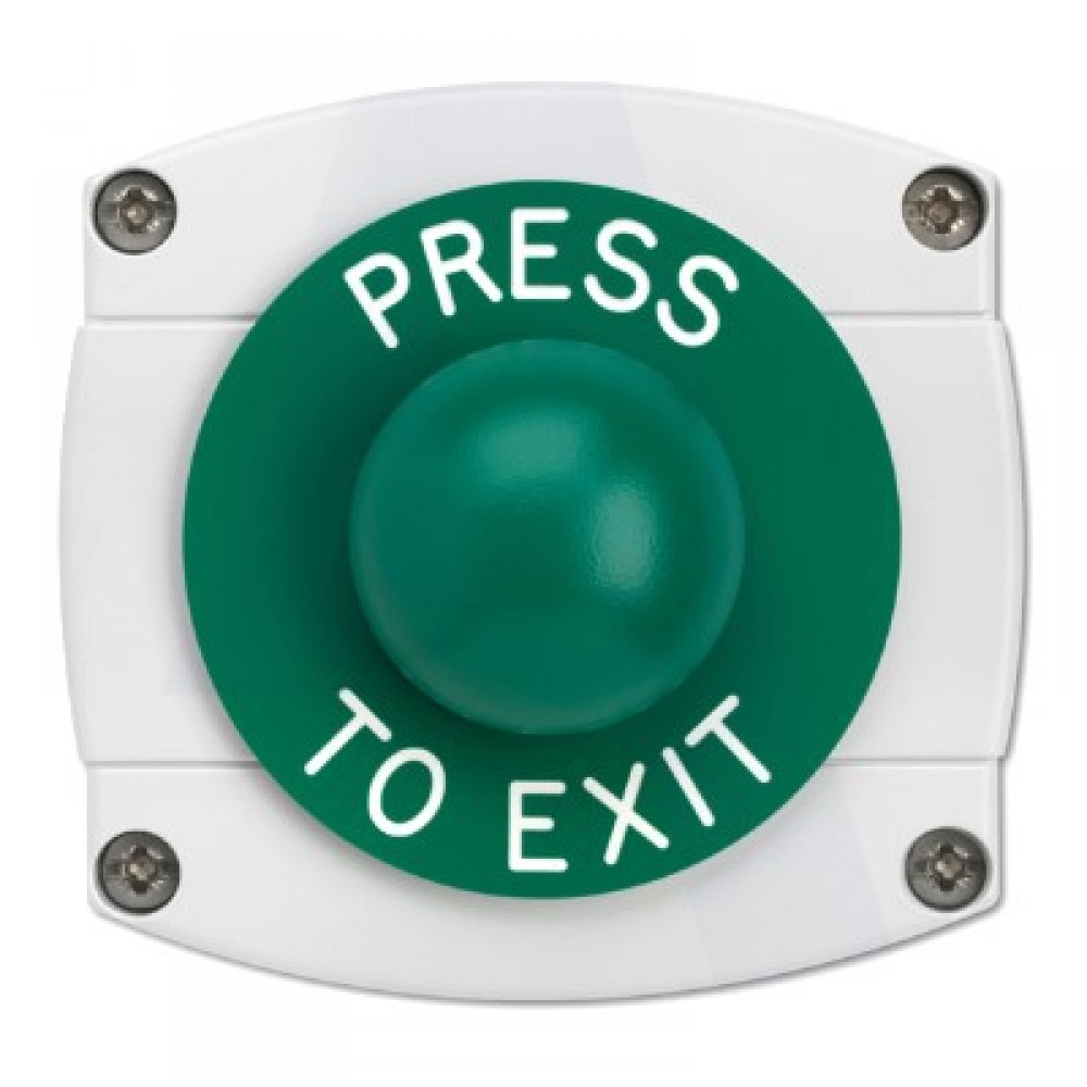 Surface Mounted Press To Exit Green Dome