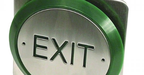 All Active Small Push Plate Exit Button EBPP02