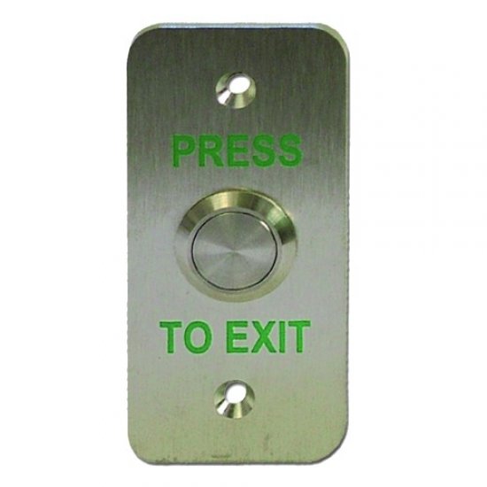 Narrow Style Stainless Steel Surface Exit Button