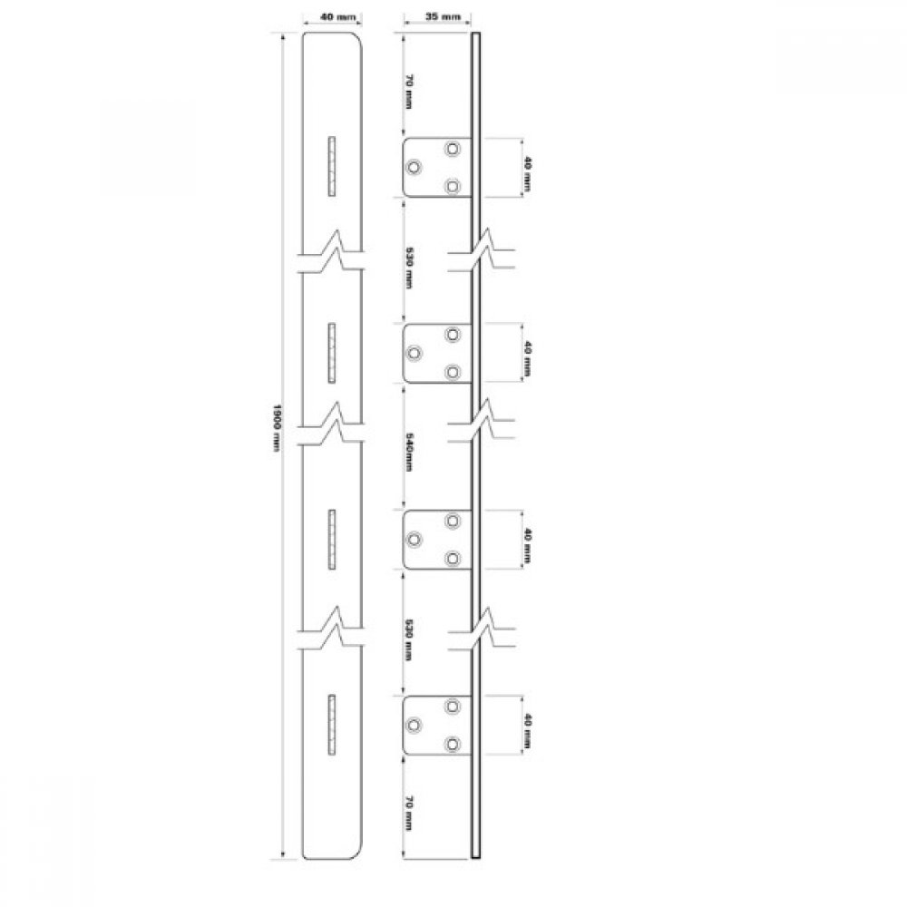 Full Height Edge Fix Anti-Thrust Lock Guard Plate