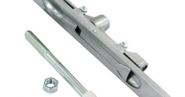 Axim FB6401 Series Flush Bolt 20mm Wide Flat Face Silver Anodised