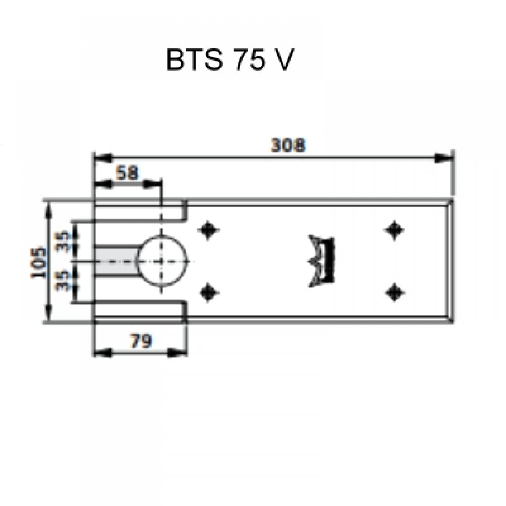 Dorma BTS75V Cover Plate