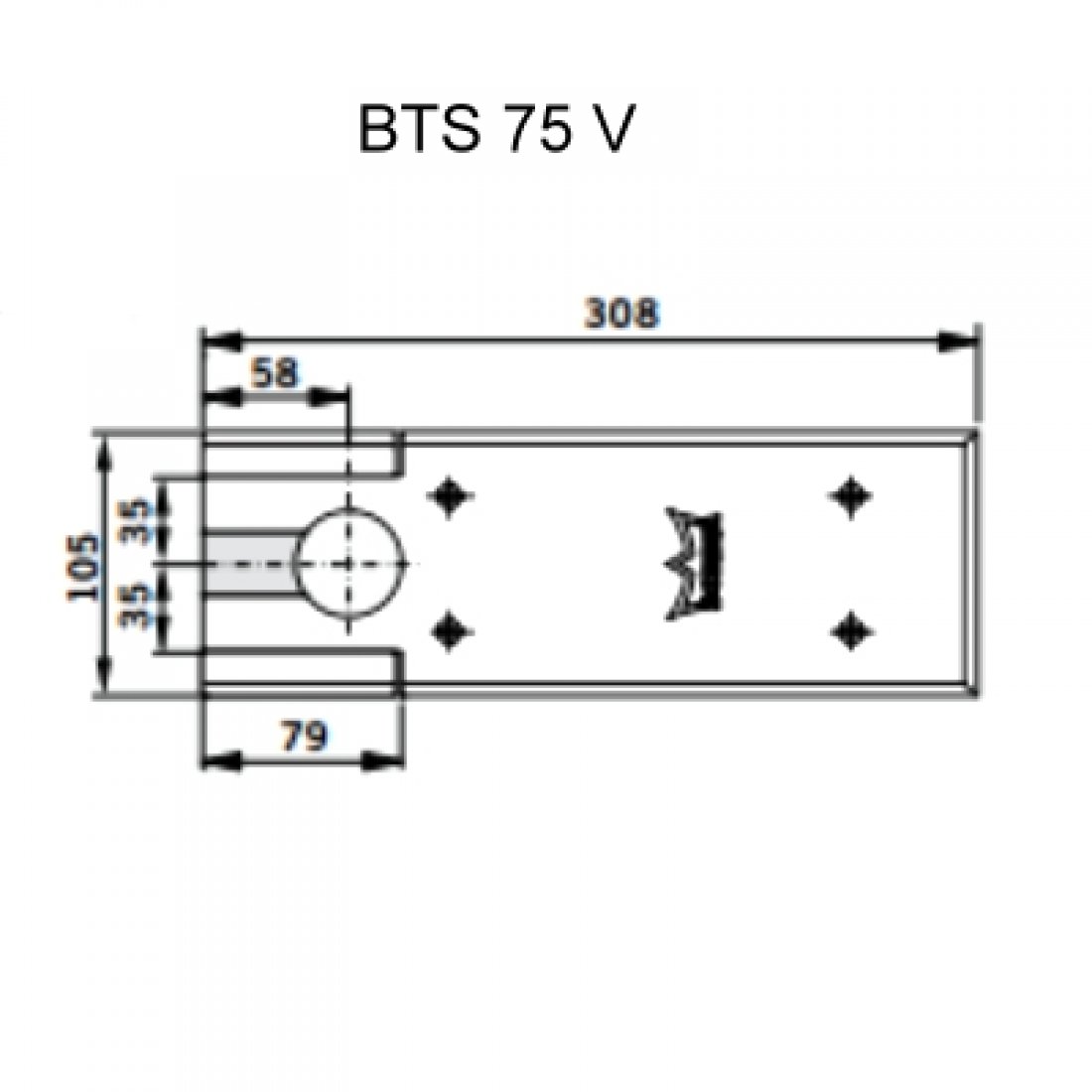 Dorma BTS75V Cover Plate
