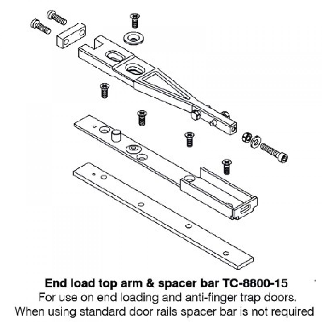 Axim Transom Door Closer Drive Arm Assembly 8800 Series