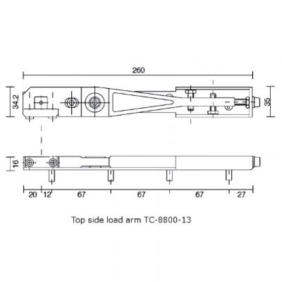 Axim Transom Door Closer Drive Arm Assembly 8800 Series