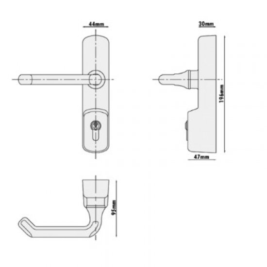 Exidor 500 UPVC Door Exit Device