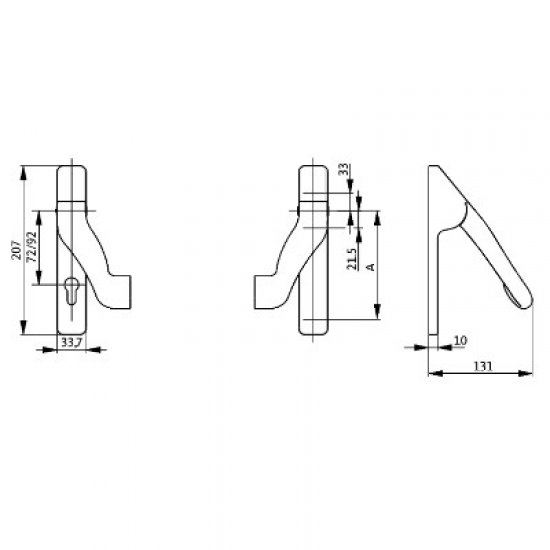GU BKS Panic Bar To Suit Secury Panic E Multipoint Lock