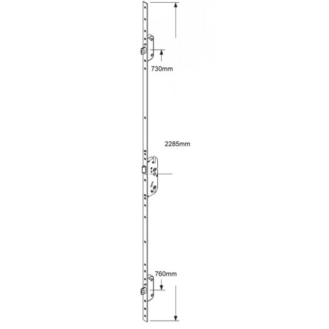GU Secury Auto Panic E U-Rail Multipoint 2 Deadlocks