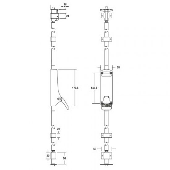 Union ExiSAFE Push Pad Bolt To Suit Single Doors