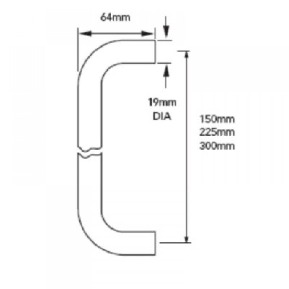 Bolt Fix Aluminium Pull Handle