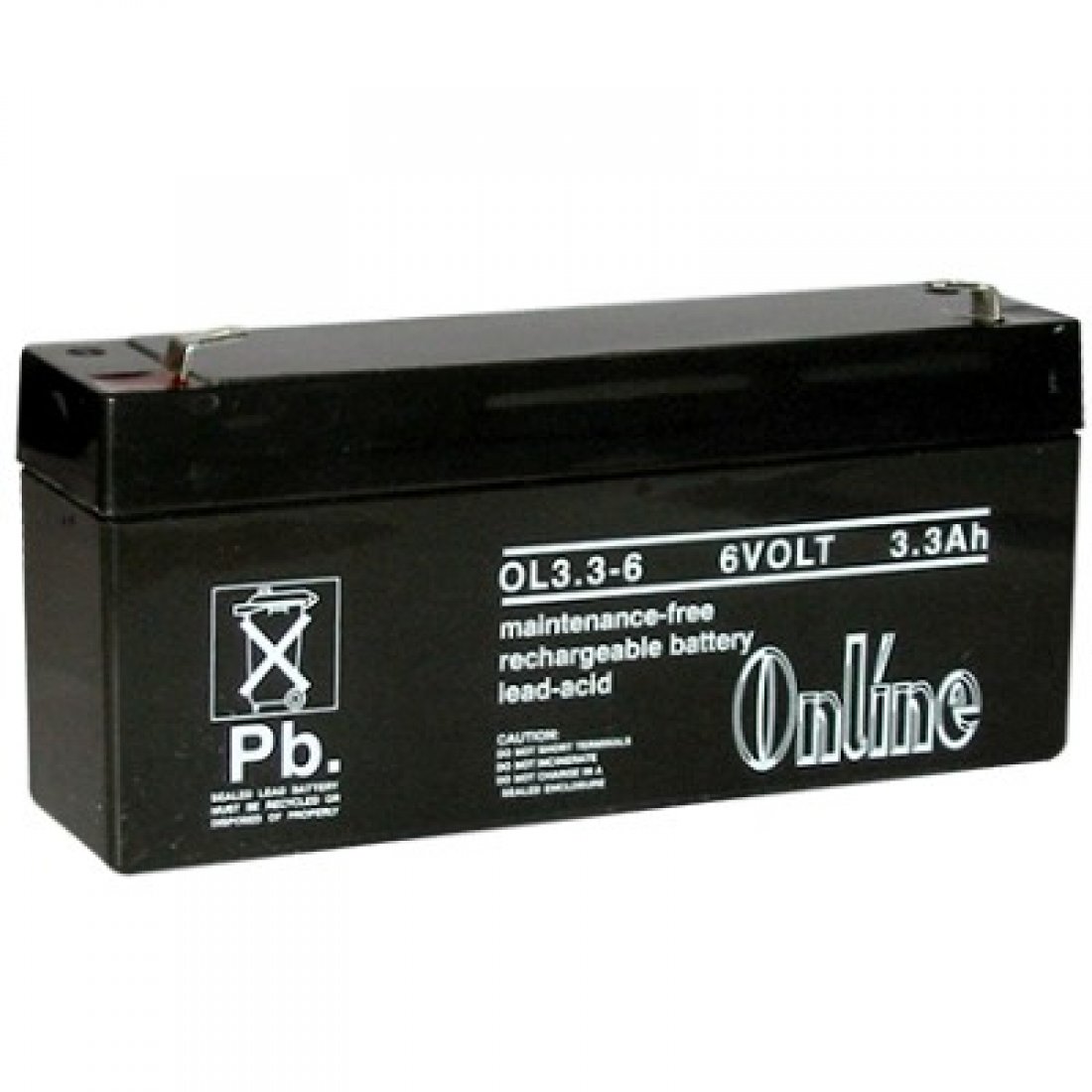 Lynteck OL3.3-6 6 Volt 3.3Ah Sealed Lead Acid Battery