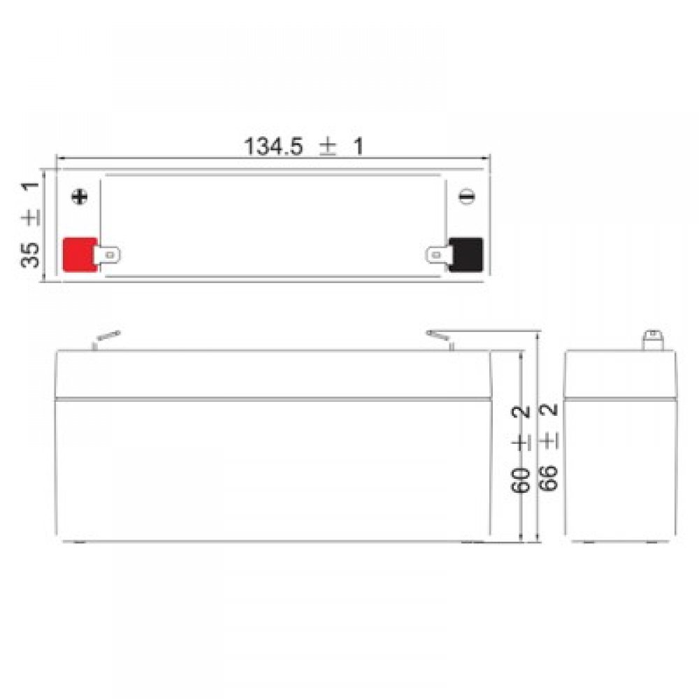 Lynteck OL3.3-6 6 Volt 3.3Ah Sealed Lead Acid Battery