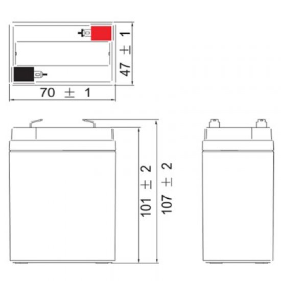 Lynteck OL4.2-6 6V 4.2Ah Sealed Lead Acid Battery