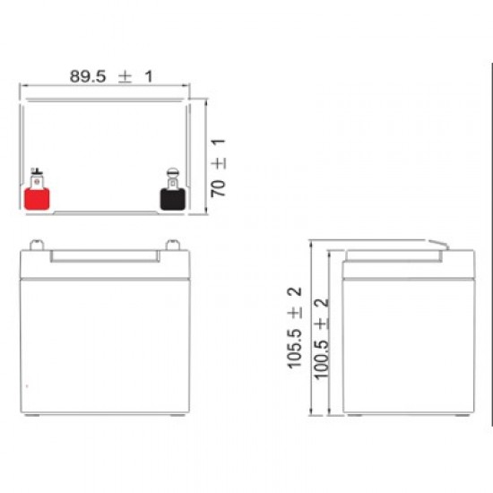 Lynteck OL4.2-12 12V 4.2Ah Sealed Lead Acid Battery