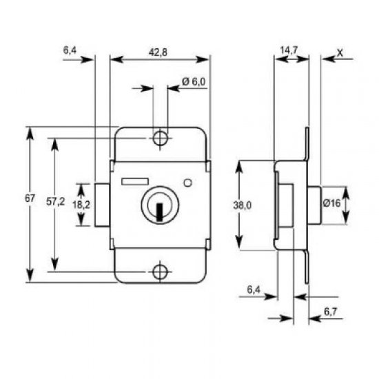 L&F 7 Lever Deadbolt Locker Lock