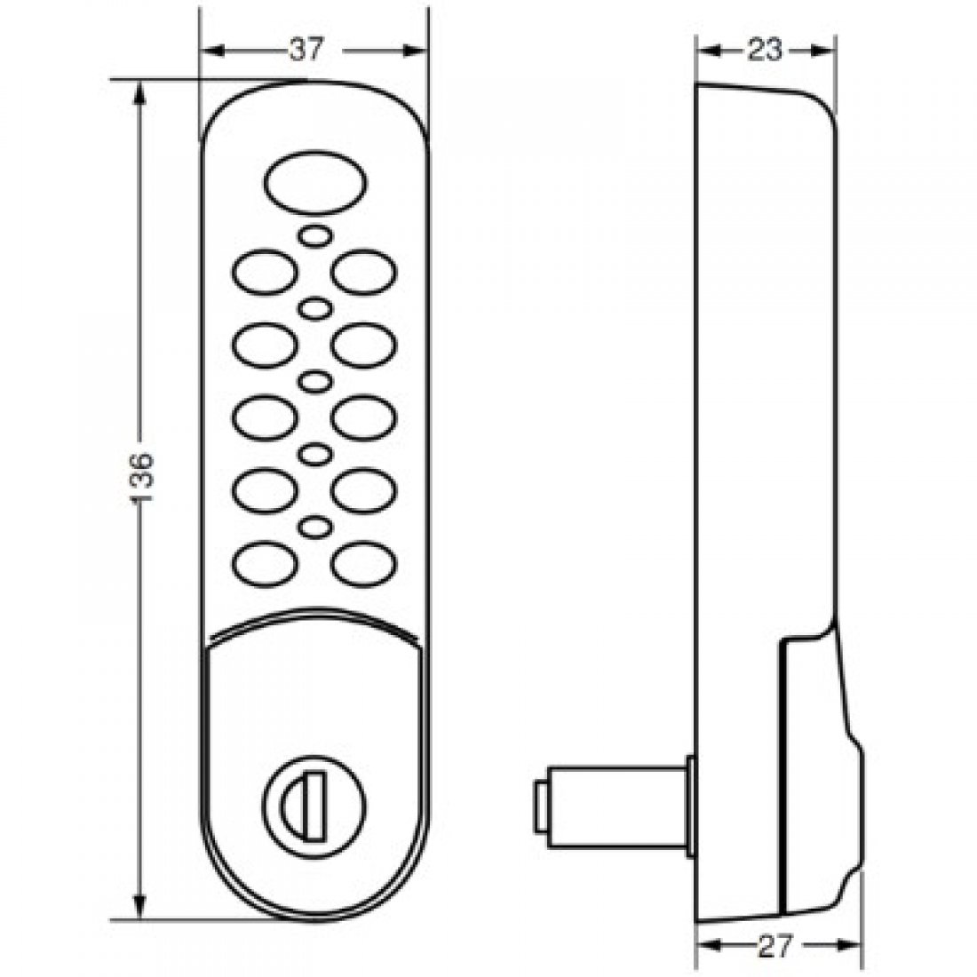 L&F 3780 Digital Combination Lock