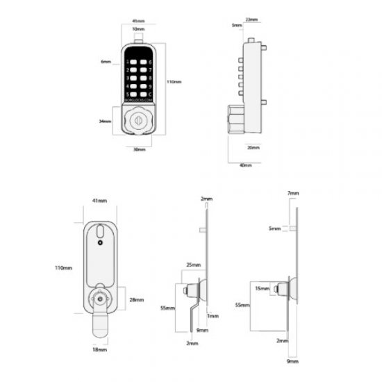Borg Locks BL1706 Vertical Mini Cabinet Lock Easicode Pro c/w Cam And ...