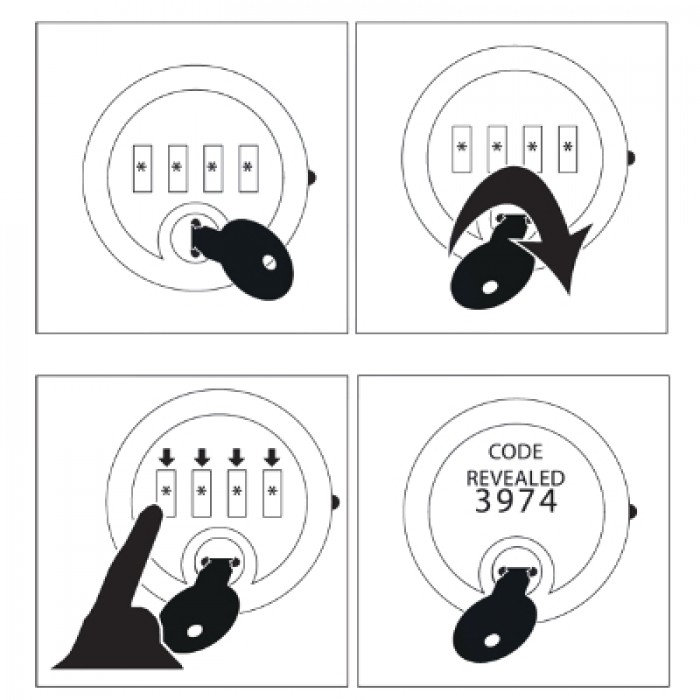 Ronis C4S Combination Cam Lock With Key Override