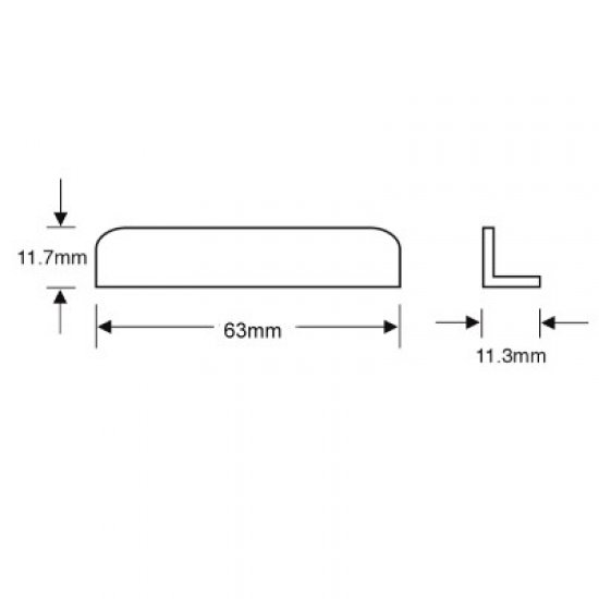 Cupboard Lock Angled Strike Plate