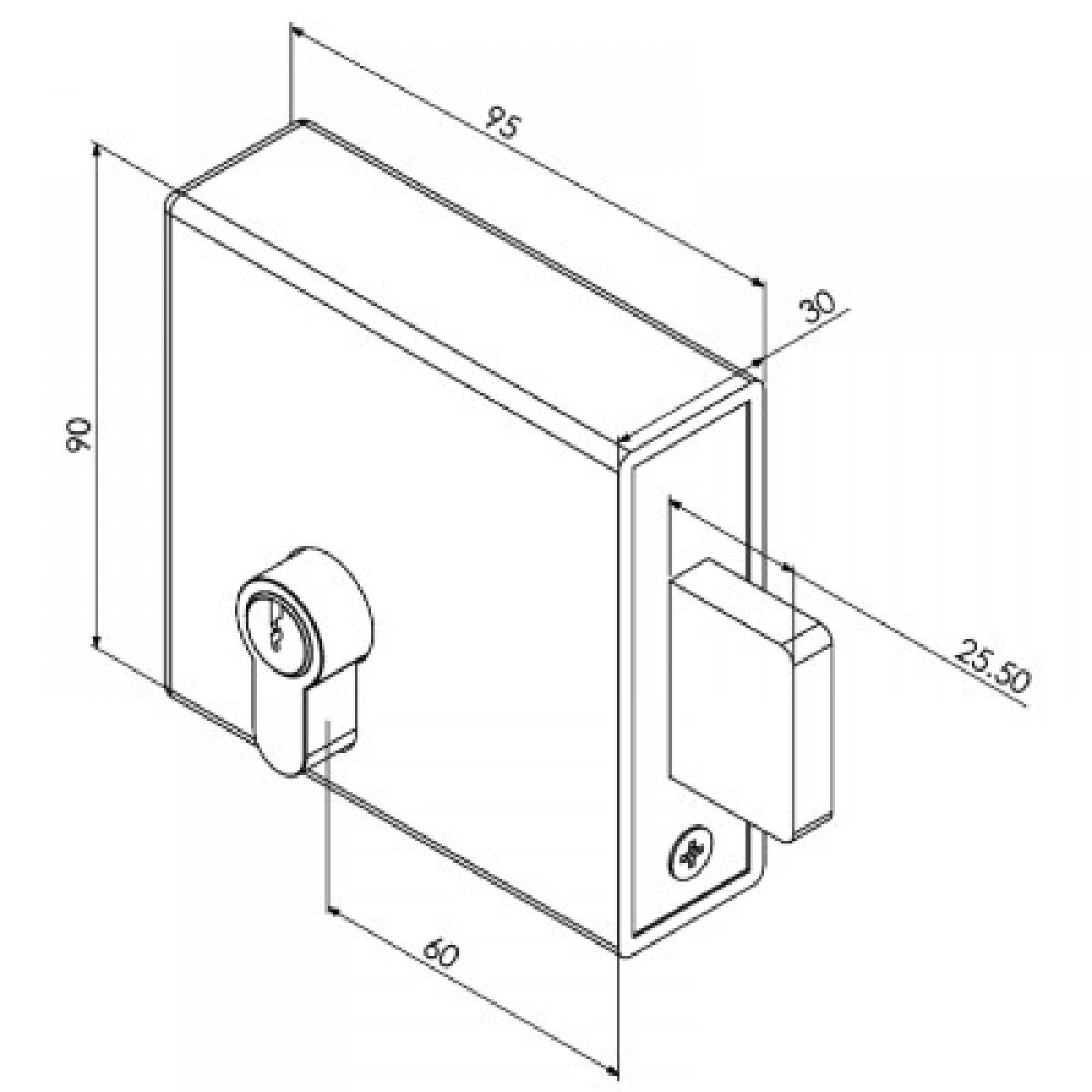 Gatemaster Weld-In Double Throw Euro Deadlock