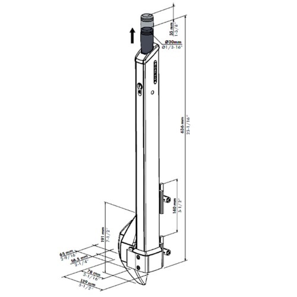 Locinox Guardima Magnetic Gate Latch For Single Gates