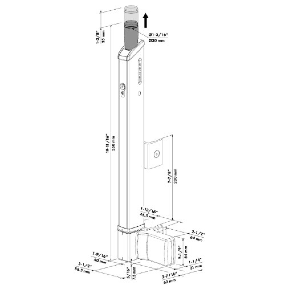 Locinox Fortima QF Magnetic Gate Catch For Single Gates