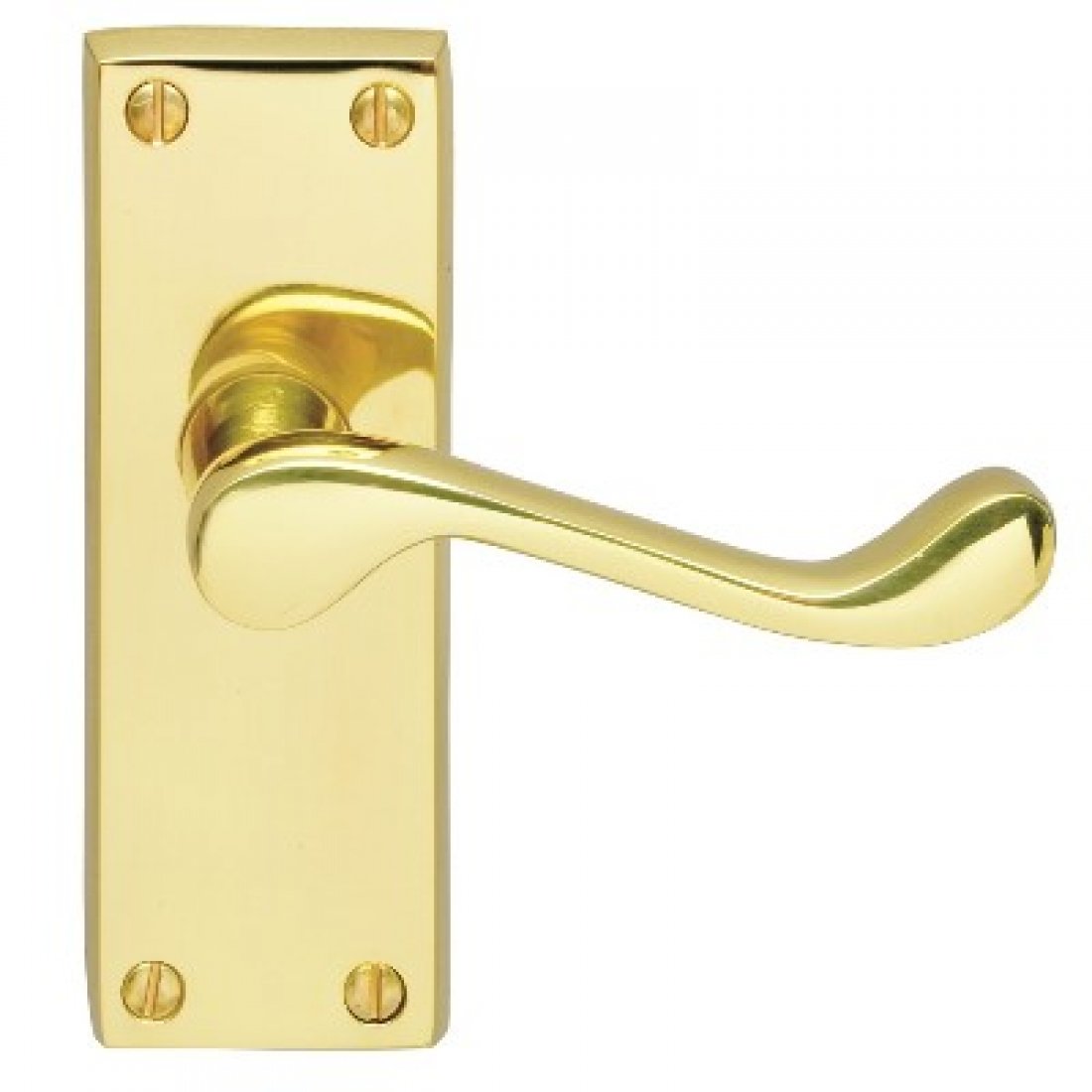 Victorian Scroll Plate Mounted Door Handle Lever Furniture