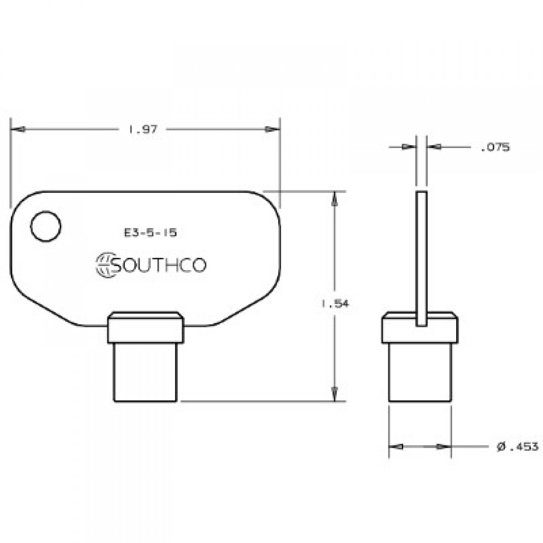 Southco E3-5-15 Vise Action Key