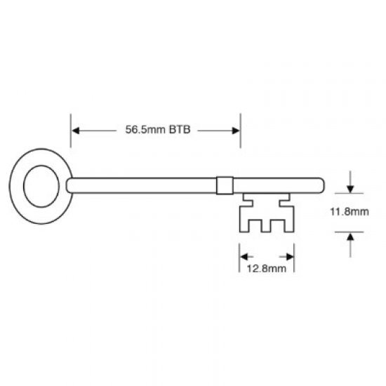 Fire Brigade FB1 Key For Rim/Mortice Locks