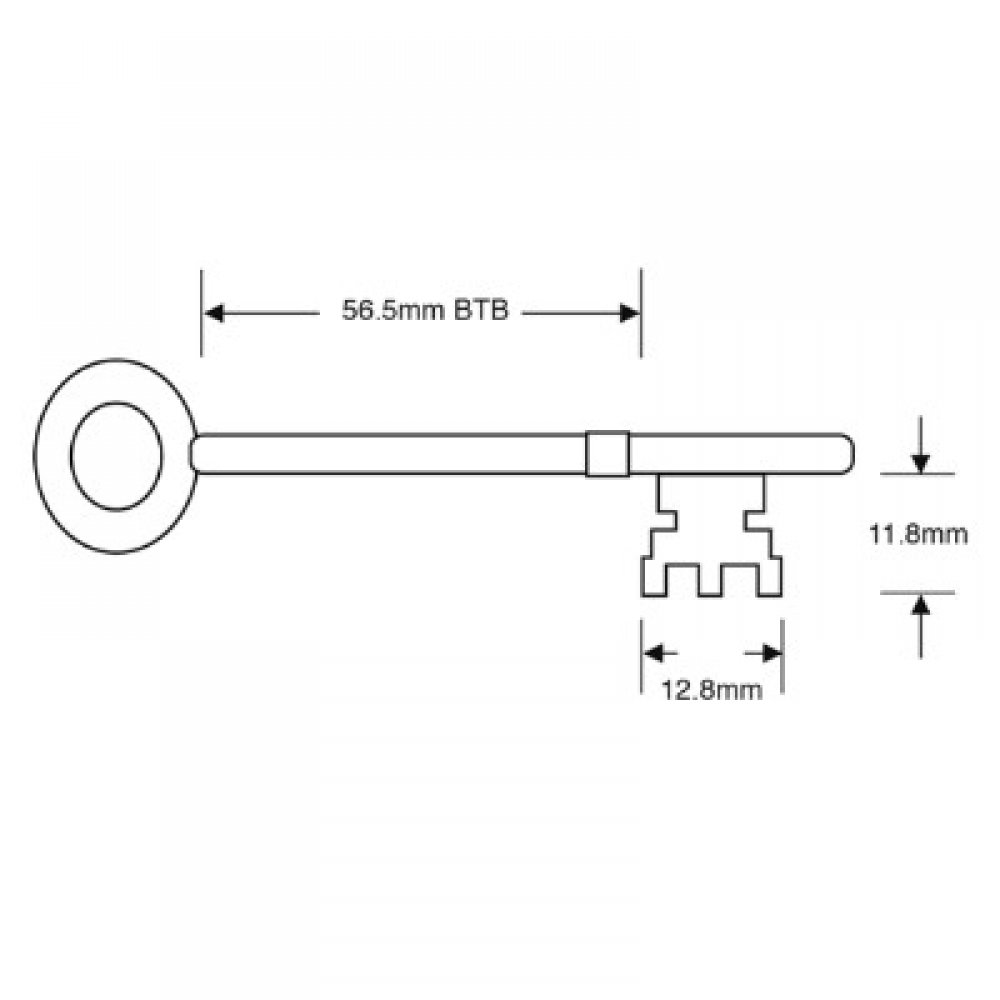 Fire Brigade FB2 Key For Rim/Mortice Locks