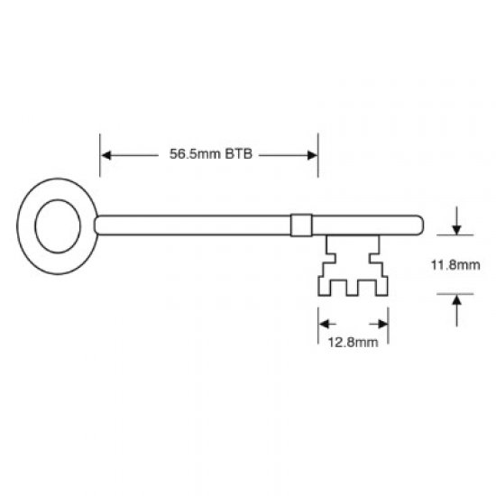 Fire Brigade FB2 Key For Rim/Mortice Locks