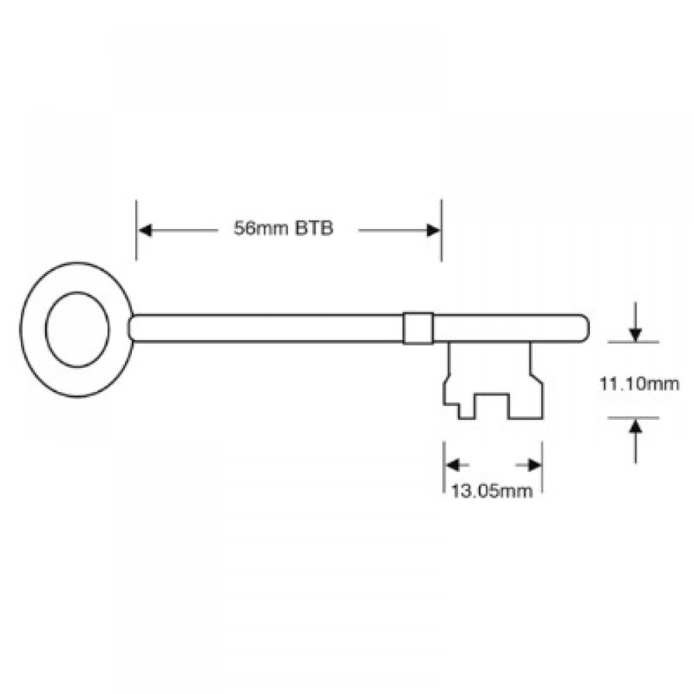 Fire Brigade FB4 Key For Rim Latch Locks