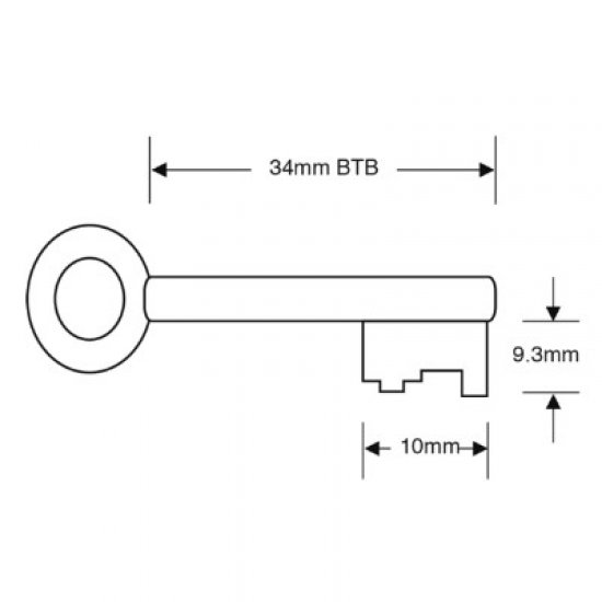 Fire Brigade FB Key For FB 2" PadLock