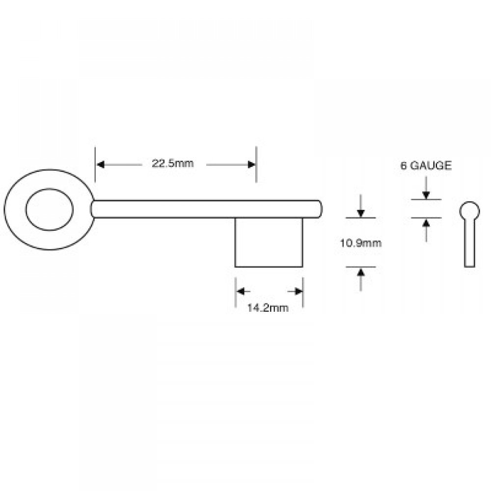 Chubb/Union 1K11 and 1K21 Padlock Spare Key Cut
