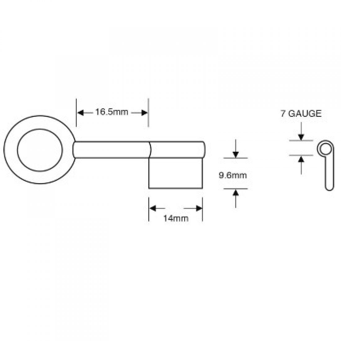 Chubb/Union 1K11 and 1K21 Padlock Spare Key Cut
