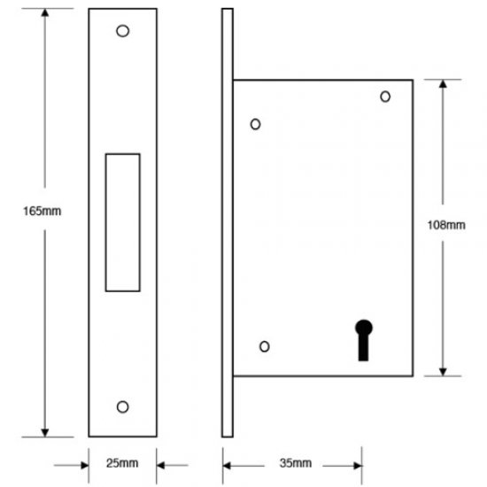 Asec 50mm 5 Lever Deadlock