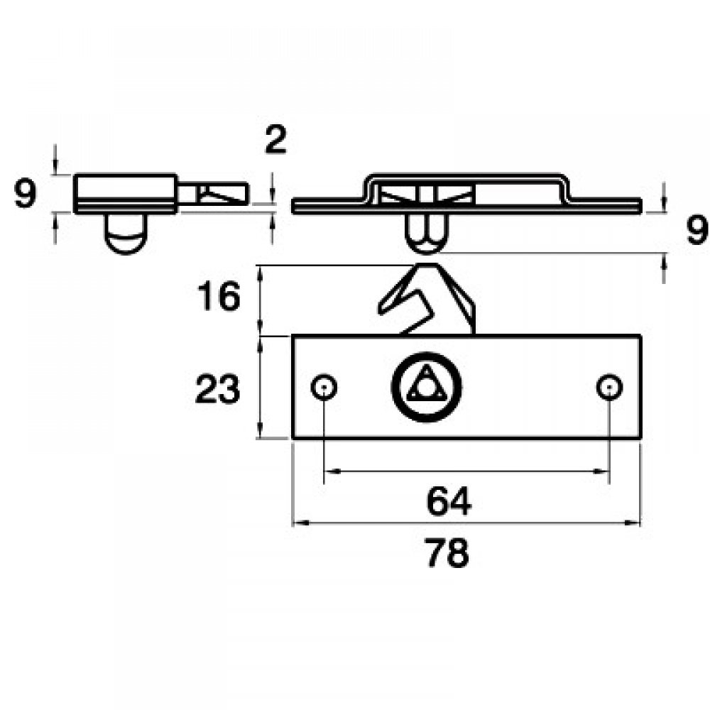 Budget Rim Lock with Slotted Bolt